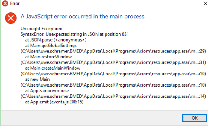 Java Error On Axiom Desktop Questions And Answers Canary Community